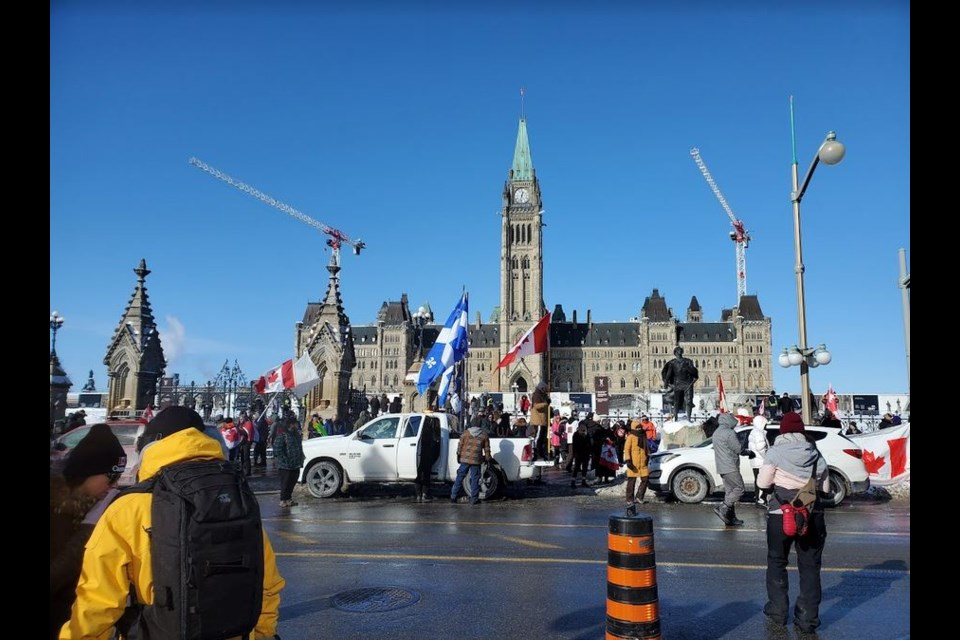 GALLERY: 'Freedom rally' truck convoy supporters arrive in downtown Ottawa