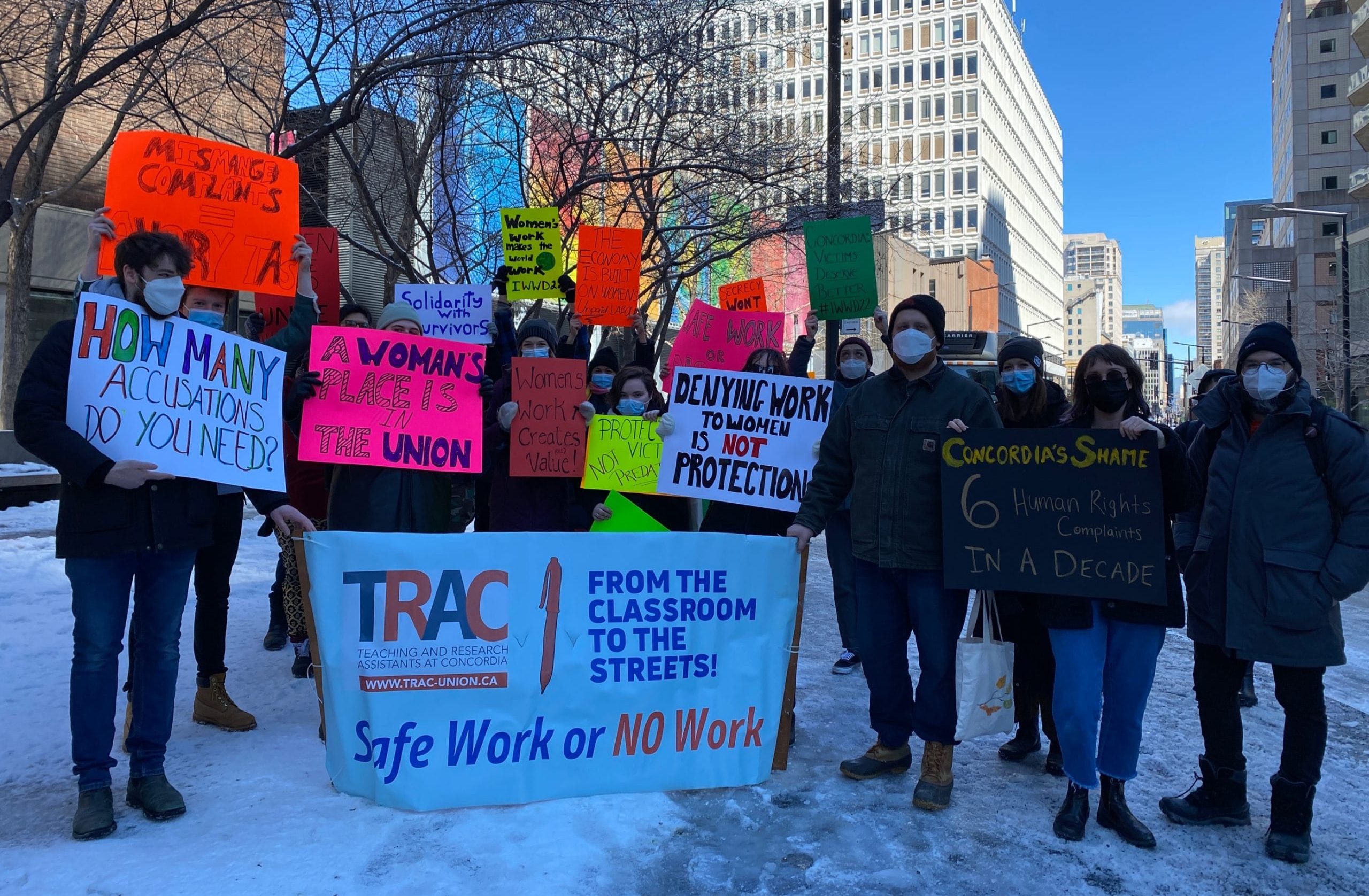 Sexual harassment protest at Concordia University on International ...