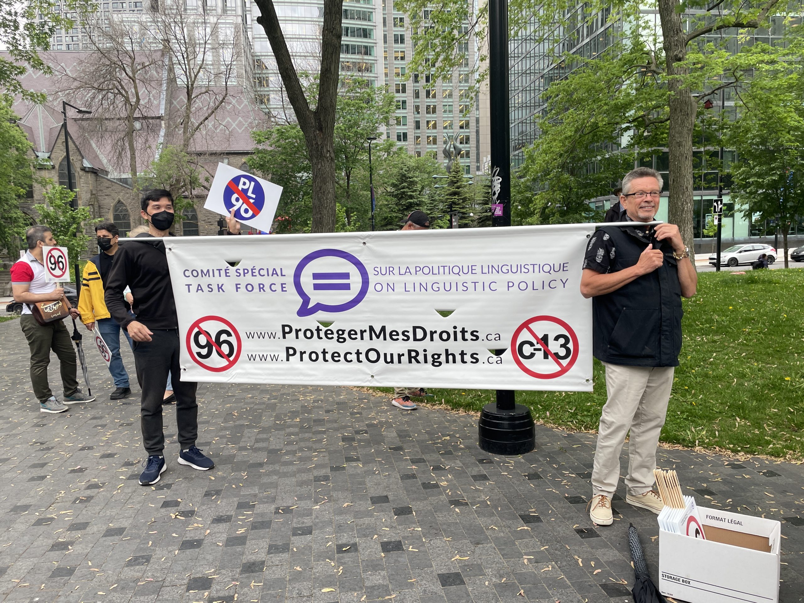 IN PHOTOS: Montrealers protest Quebec's Bill 96, French language reform