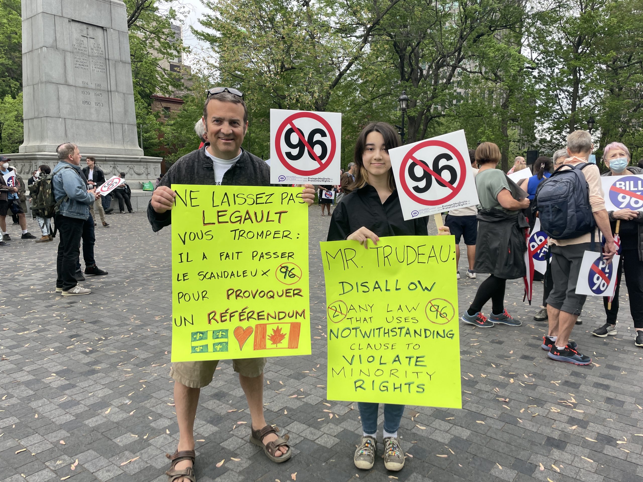 IN PHOTOS: Montrealers protest Quebec's Bill 96, French language reform