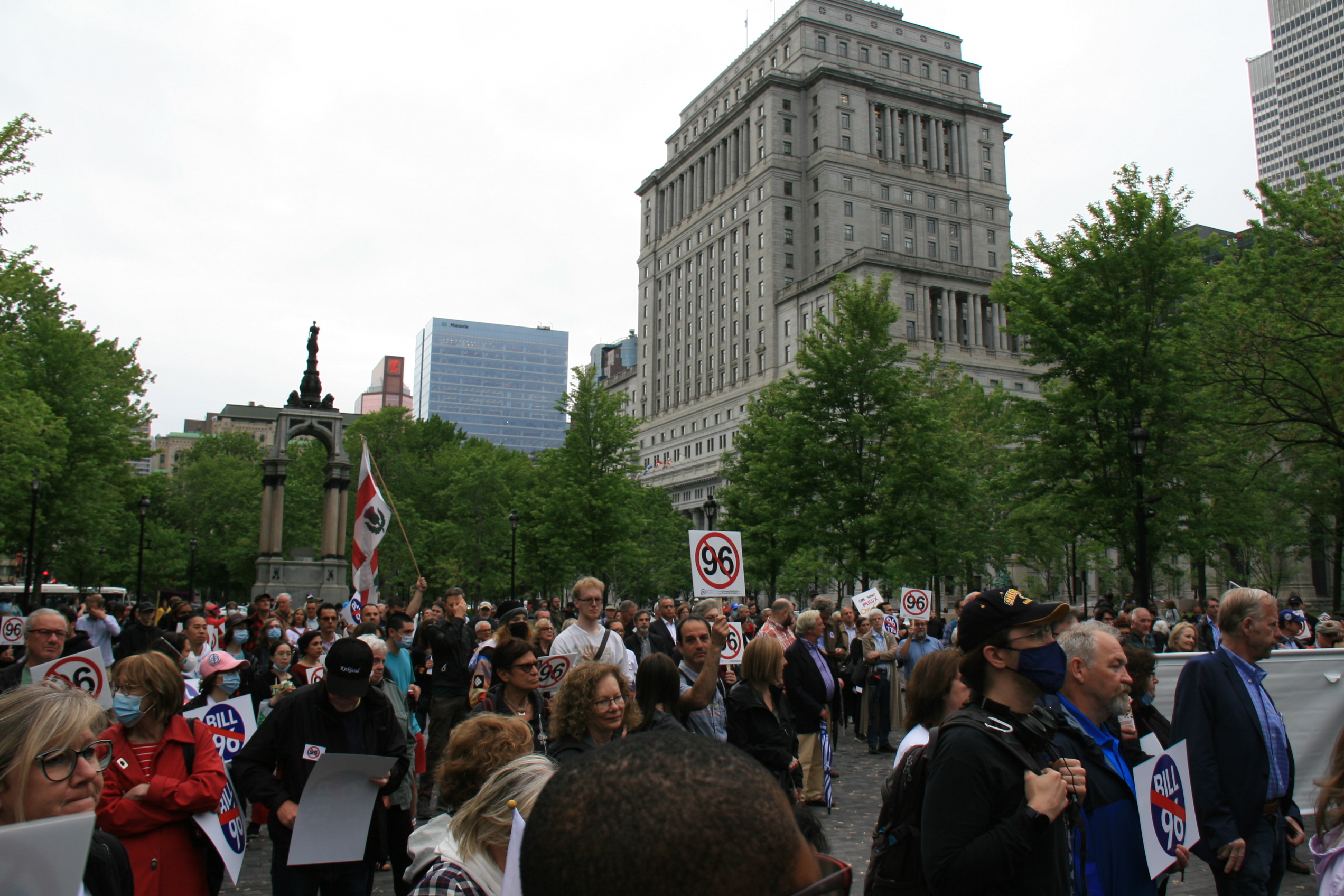IN PHOTOS: Montrealers protest Quebec's Bill 96, French language reform