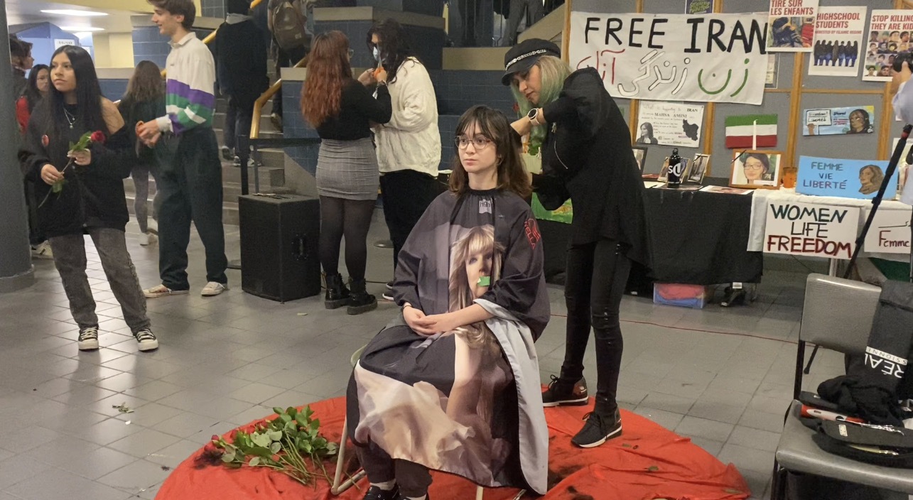 Iran protests: Dawson students cutting off hair - CityNews Montreal