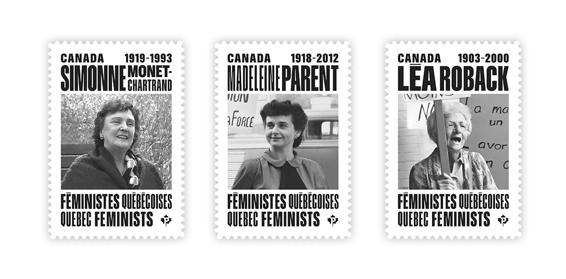 Canada Post unveils new stamps honouring three Quebec feminists