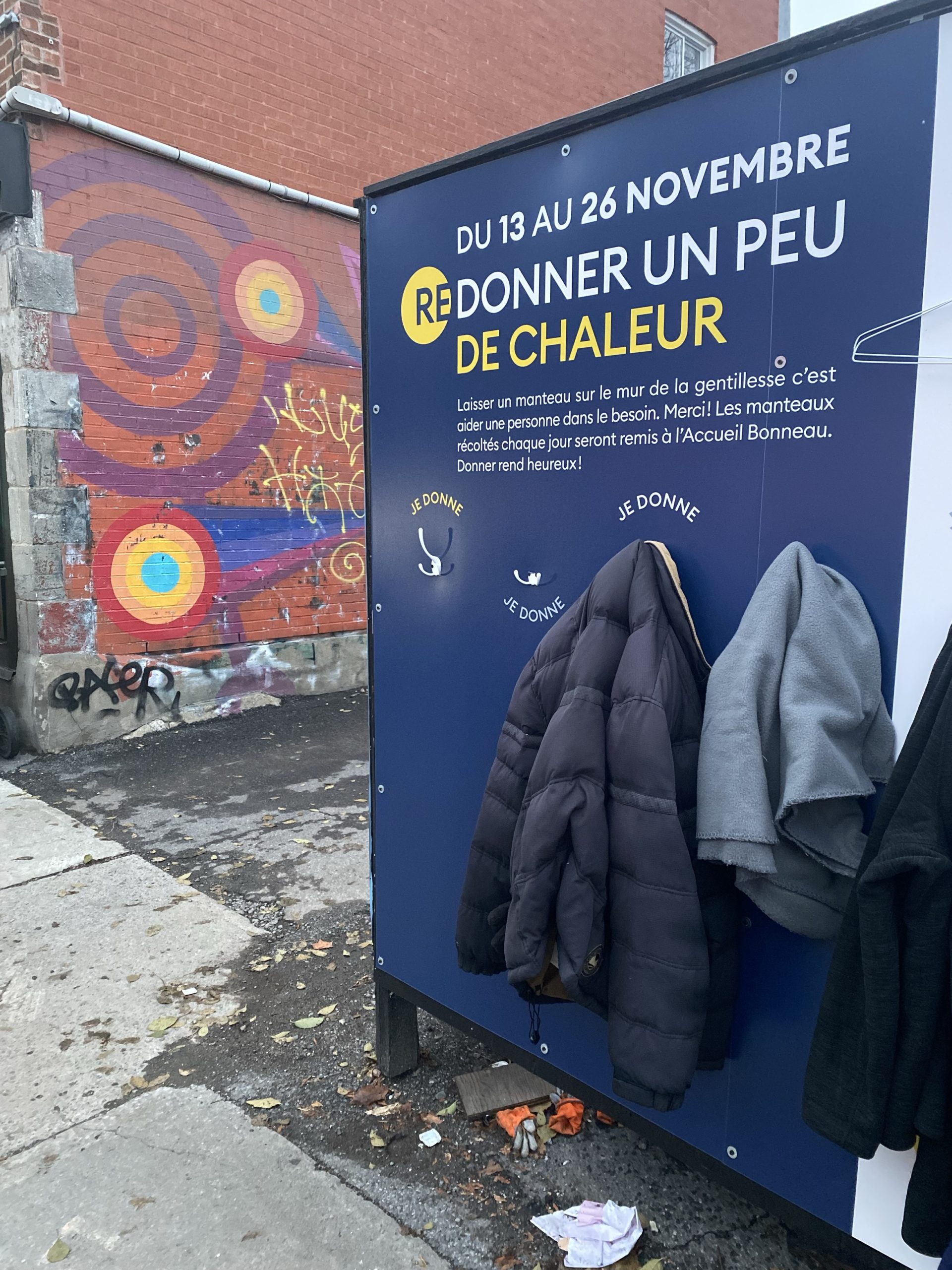 Wall of Kindness: Montrealers donate more than 2,500 winter coats for ...