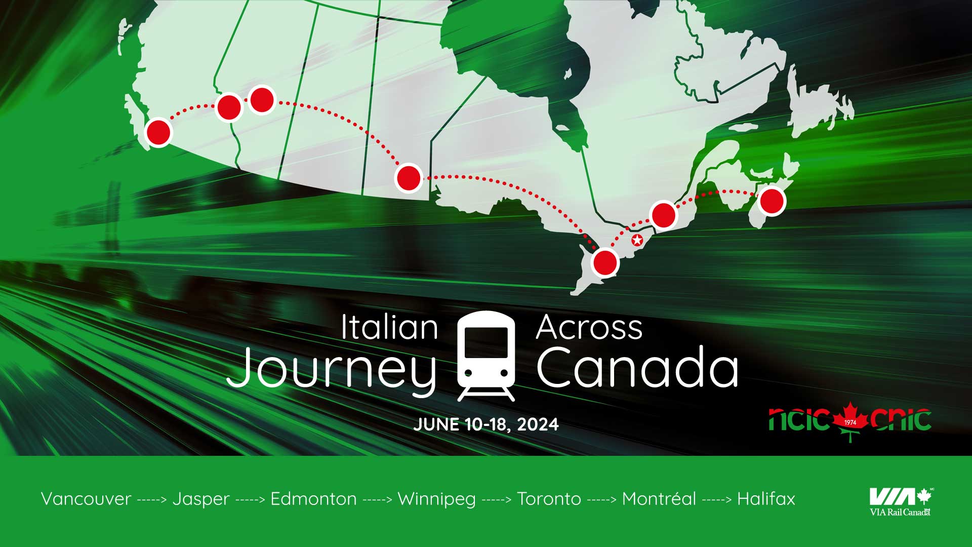 'Italian Journey Across Canada' train ride from BC to Nova Scotia