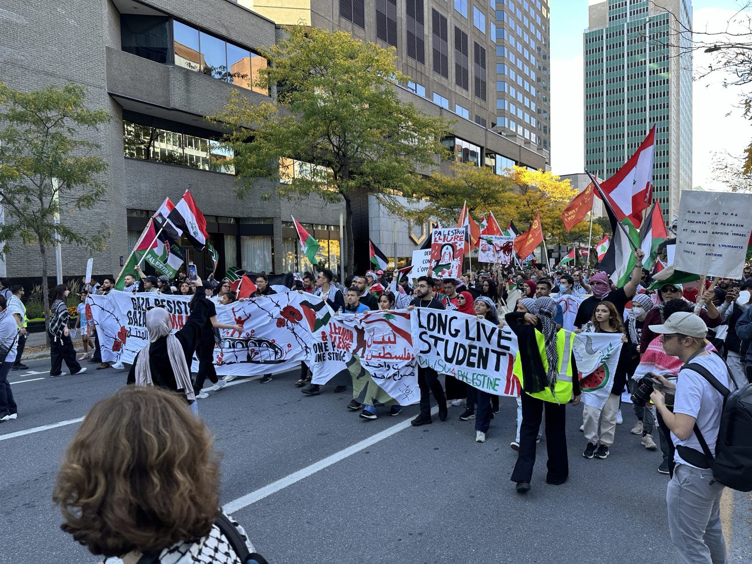 Pro-Palestinian rally in Montreal days before Oct. 7 anniversary