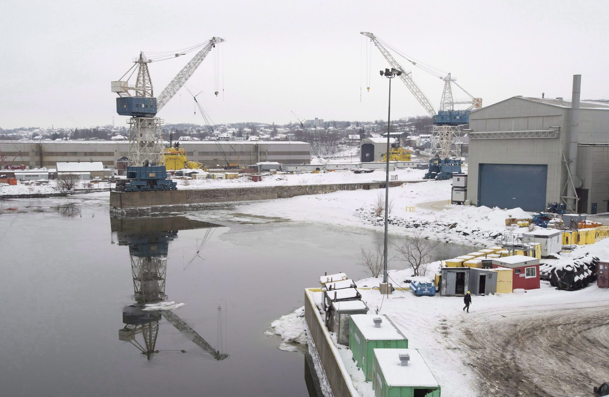 Construction of a $3.25 billion polar icebreaker at Davie Shipyard in Lévis
