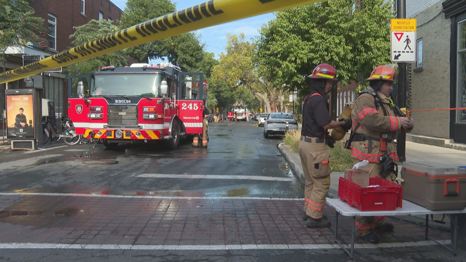 12 families evacuated after more than 100 firefighters battle blaze in ...