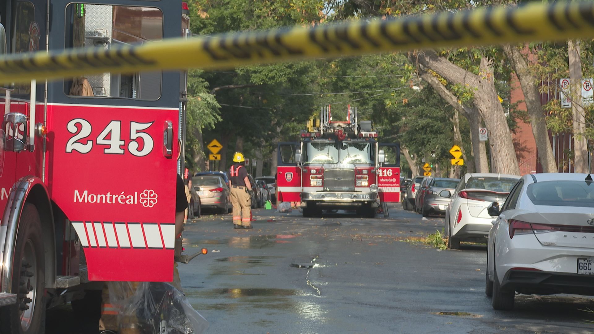 12 families evacuated after more than 100 firefighters battle blaze in ...