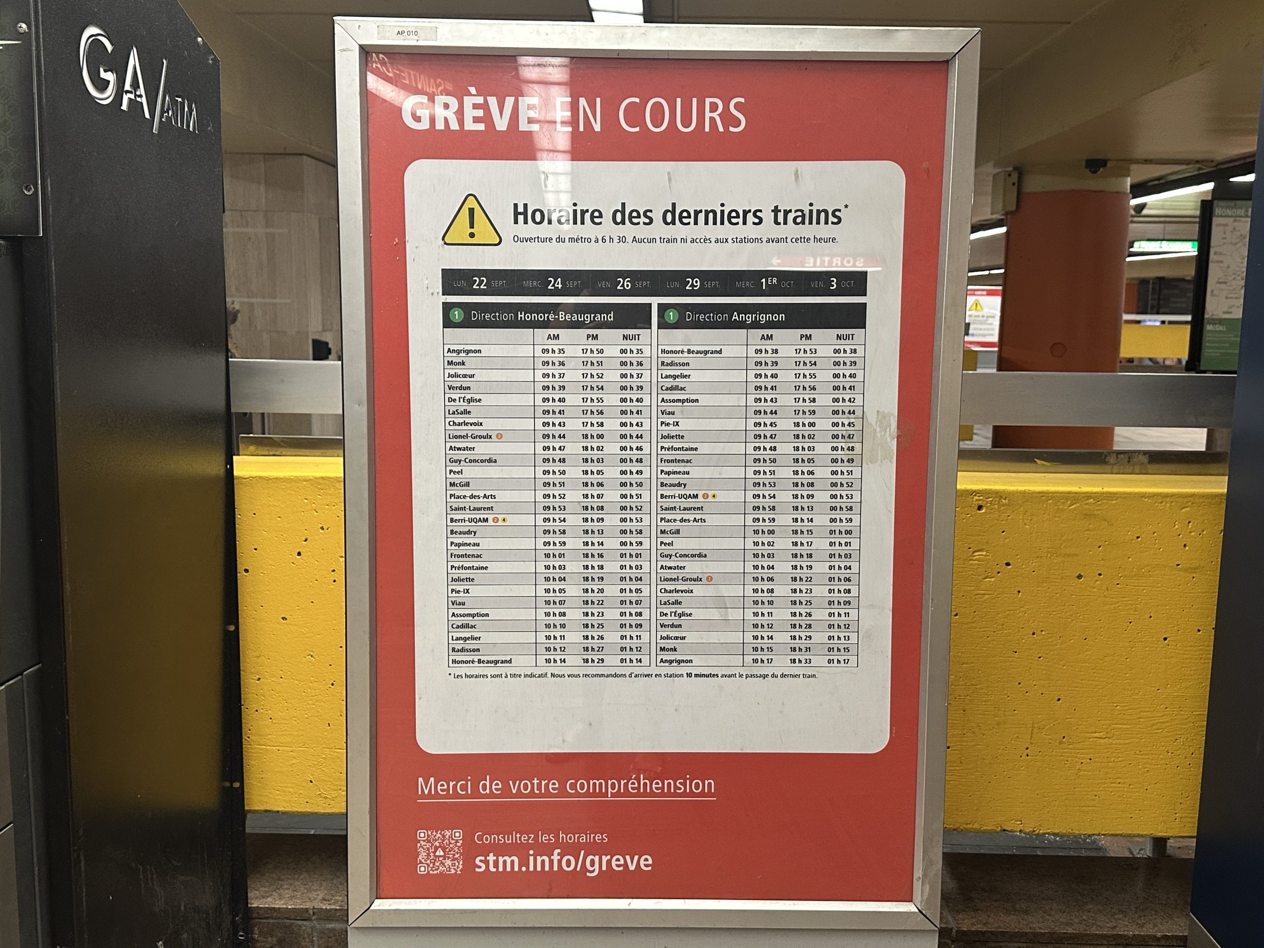 Montreal STM maintenance workers to strike Sept. 22–Oct. 5, limiting ...