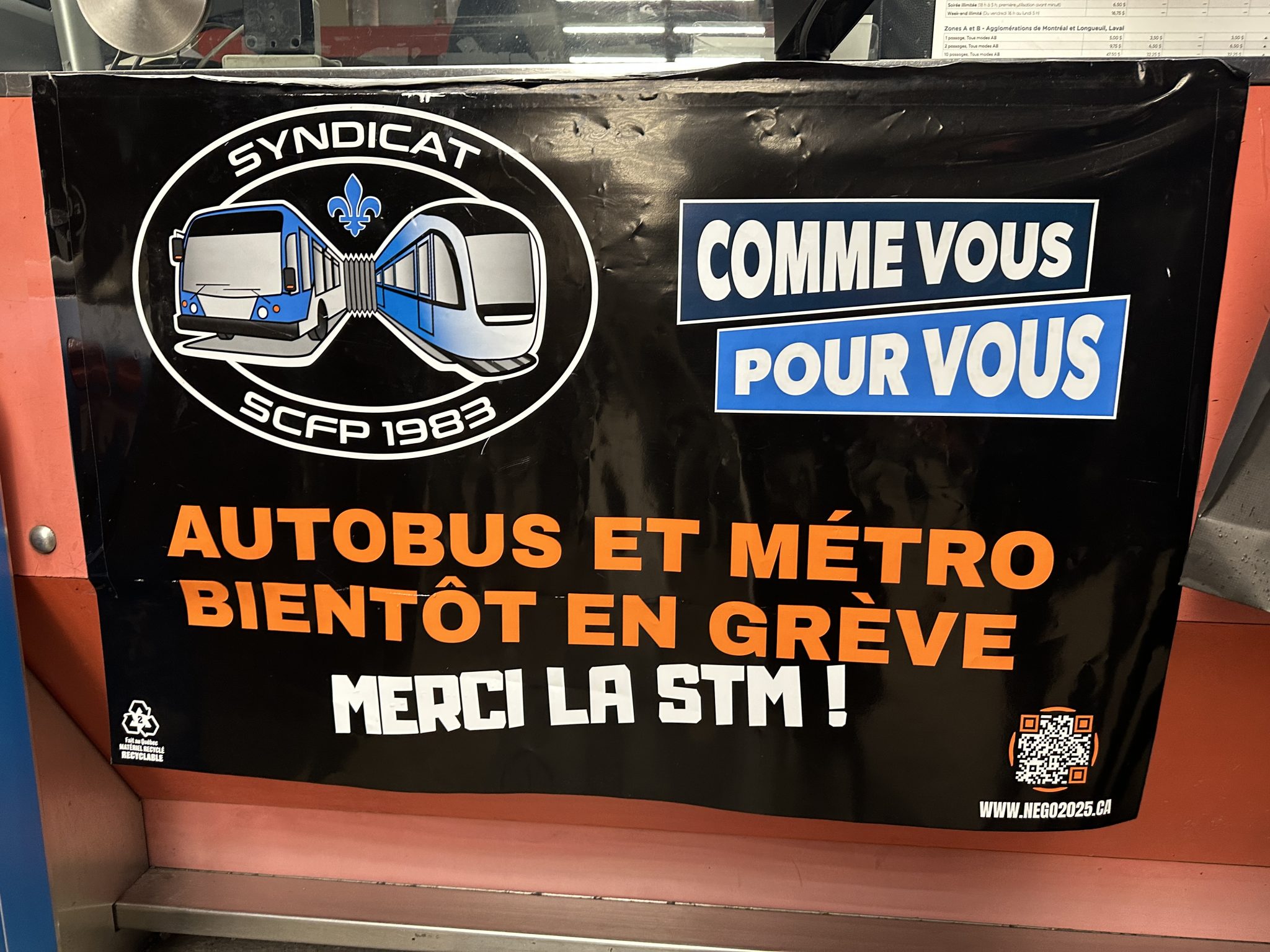 STM bus drivers, metro operators to strike Nov. 1, 15 and 16: union