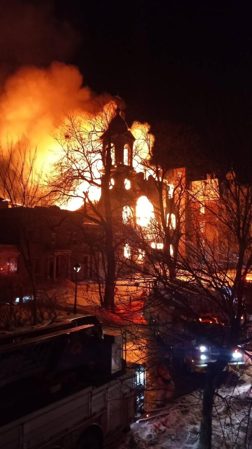 Major fire destroys historical church site, forces evacuation of ...